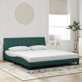 Rám postele bez matrace Hanko tmavě zelená 180 x 200 cm samet 3207864
