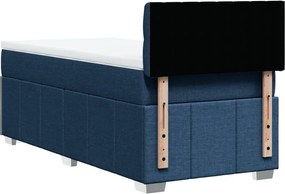 Box spring postel s matrací modrá 90x200 cm textil 3286964