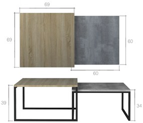 Eltap Konferenční stolek Nevio - beton