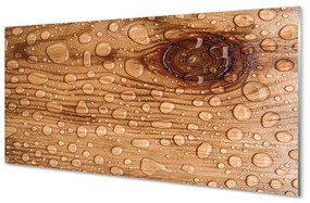 akrylový obraz Kapky vody dřeva 140x70 cm