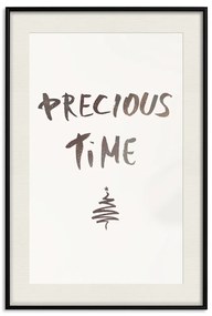Plakát Drahocenný čas - anglický text a vánoční stromeček v duchu Vánoc