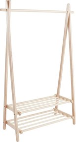 Stojan na oblečení z borovicového dřeva ve světle přírodní barvě 100x150x41 cm Cole – Jotex