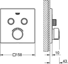 Grohe SmartControl - Baterie pod omítku 2 výstupy chrom
