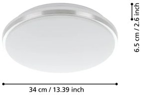 Eglo 900365 - LED Koupelnové stropní svítidlo PINETTO LED/15,6W/230V IP44 chrom