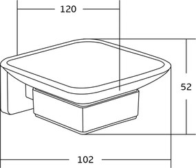 Mexen příslušenství, ASIS držák na mýdlo, chrom, 7017639-00
