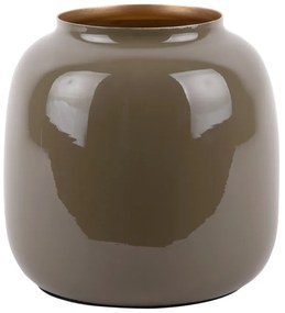 OnaDnes -20% Time for home Zelená kovová váza Ivyna 20,5 cm