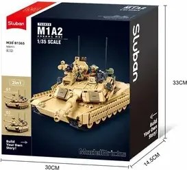 Sluban Model Bricks M38-B1365 Bitevní tank M1A2 Abrams TUSK II 2v1/ fi