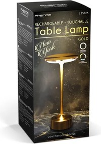 LED Stmívatelná nabíjecí stolní lampa NEW YORK LED/1,8W/5V 1200 mAh zlatá