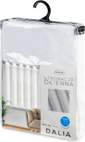 ZÁCLONA NA KROUŽCÍCH DALIA 350X150 CM BÍLÁ