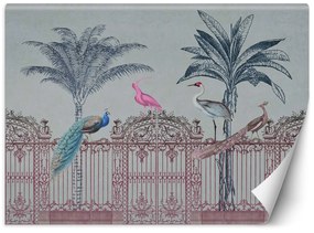 Gario Fototapeta Ptáci u růžové brány - Andrea Haase Materiál: Vliesová, Rozměry: 200 x 140 cm