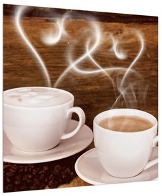 Obraz šálků kávy  (50x50 cm)