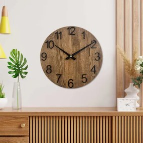 Minimalistické nástěnné hodiny z dubového dřeva I SENTOP MAS016-OSMO-3073-heads-black