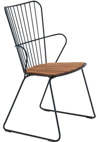 OnaDnes -20% Černá kovová zahradní židle HOUE Paon II.