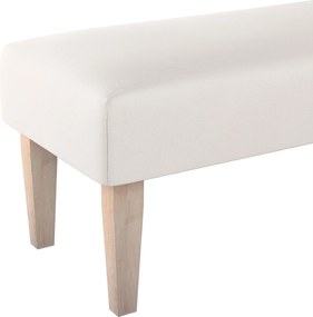 Dlouhá lavička 100x40cm barva béžová látka pletený vzor