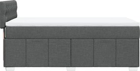 Box spring postel s matrací tmavě šedá 80 x 200 cm textil 3286903