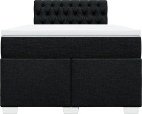 Box spring postel s matrací černá 120x190 cm textil 3285836