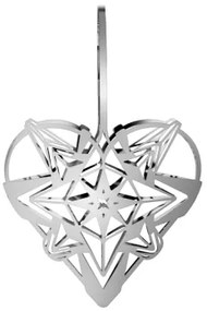 Vánoční ozdoba Christmas Heart Silver 25,6 cm Rosendahl