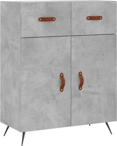 Skříň highboard betonově šedá 69,5x34x180 cm kompozitní dřevo 3200493