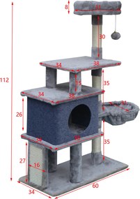Škrabadlo pro kočky fudajo – 112 cm (64091)