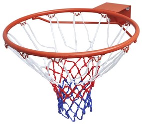 90498 vidaXL Sada basketbalové obroučky se síťkou oranžová 45 cm