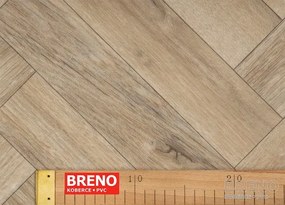 Breno PVC FEELINGS Artena Oak 617M - světlé parkety, šíře 100 cm