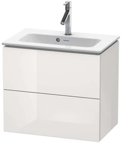 Duravit L-Cube - Umyvadlová skříňka Compact, 55x62x39 cm, 2 zásuvky, lesklá bílá LC625602222