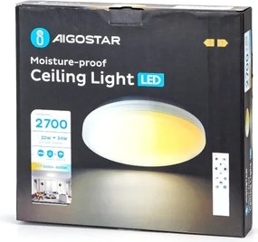 Aigostar - LED Koupelnové stropní svítidlo LED/24W/230V 3000K-6500K IP54 + DO