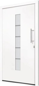 Vchodové dveře hliník a PVC bílé 100 x 210 cm 3056807