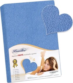 Bellatex Prostěradlo froté modrá rozměr 90x200x40 cm