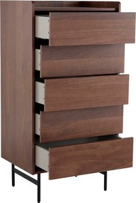 Komoda v dekoru ořechu v tmavě přírodní barvě 60x118,5x45 cm Örgryte – Jotex