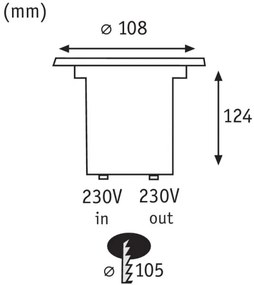 Paulmann 93992 - LED GU10/3,5W IP67 Venkovní zápustné svítidlo SPECIAL 230V