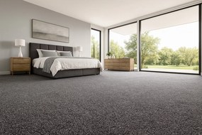 Condor Carpets, Metrážový koberec Sicily 176, na míru, šíře 5m, šedá, filc, ložnice