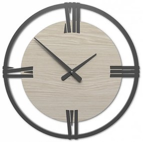 Designové hodiny 10-216n natur CalleaDesign Sirio 60cm (více variant dýhy) Dýha tmavý dub - 83