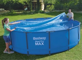 Bestway Solární plachta na bazén Flowclear kulatá 462 cm modrá [441121]