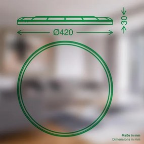 LED svítidlo BRILONER Tava A průměr 42cm 14W stmívatelné CCT bílé 3884016