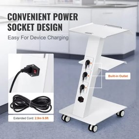 Vozík na vozíky pro zubní laboratoře Mobilní pojízdný servírovací vozík 3 vrstvy