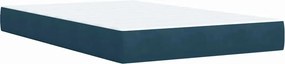 Box spring postel s matrací modrá 120 x 190 cm samet 3290868