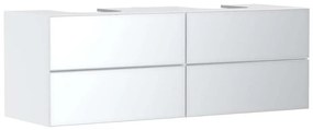 Hansgrohe Xevolos E - Umyvadlová skříňka 157x56x55 cm, 4 zásuvky, matná bílá/metalická bílá 54199320
