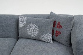 Hanah Home Rohová pohovka LINDEN pravá šedá