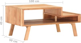 Konferenční stolek 100 x 50 x 45 cm masivní akáciové dřevo 287867
