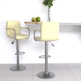 vidaXL Barové stoličky 2 ks umělá kůže [334593] Barva: krémová