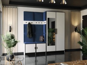 Šatní skříň Roj21 - 211,2x205x39cm bílý + modrý