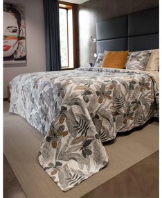 DekorTextil Přehoz na postel Florest - šedobéžový ROZMĚR: 140 x 220 cm