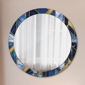 Kulaté dekorativní zrcadlo Moderní mramor fi 90 cm