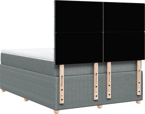 Box spring postel s matrací světle šedá 140 x 190 cm textil 3292051