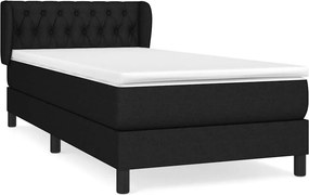 Box spring postel s matrací černá 100 x 200 cm textil 3126463