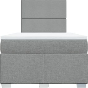 Box spring postel s matrací světle šedá 120x190 cm textil 3290420