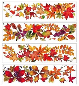 Statické okenní dekorace Podzimní listí