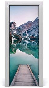 Fototapeta samolepící na dveře horské jezero 75x205 cm