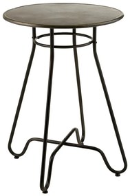 Černý kovový barový stolek Industrial - Ø70 * 99cm